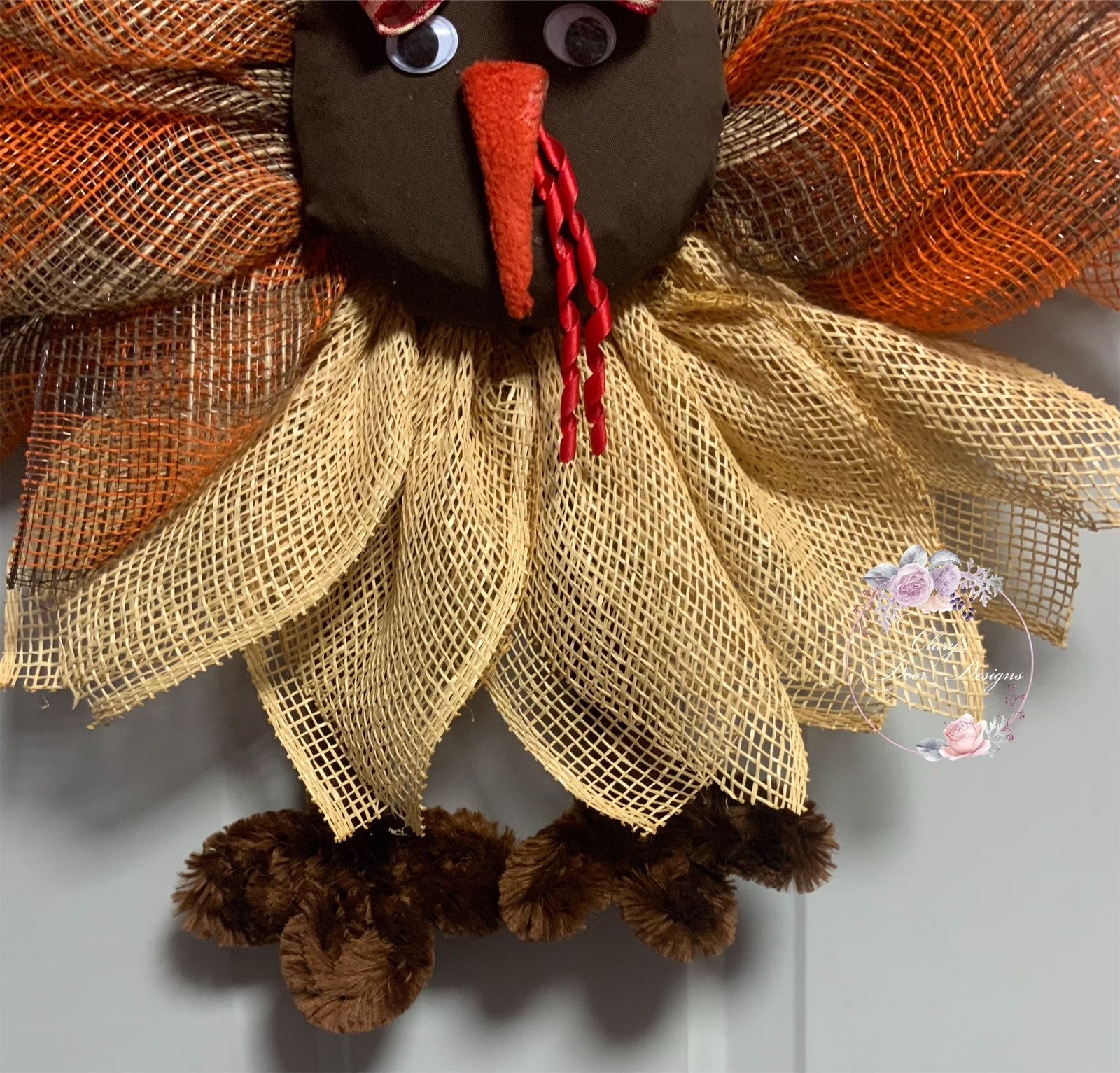 Thanksgiving Door Decor, Turkey Door Decor, Autumn Wreath for Doors ...