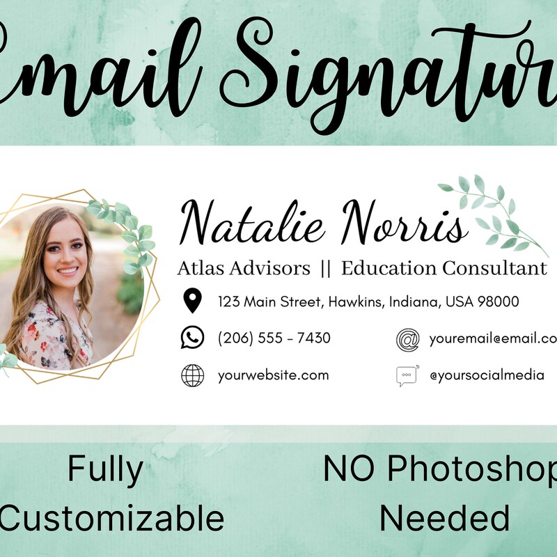 Flower Email Signature - Etsy