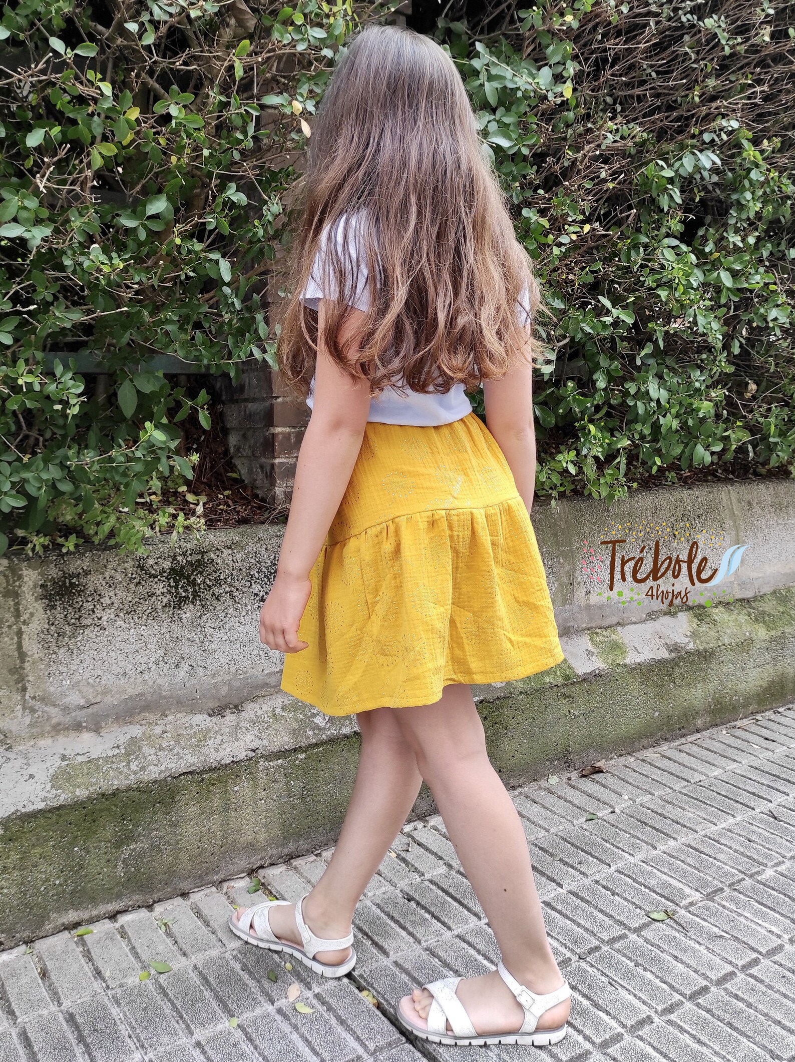 Falda infantil muselina doble gasa Tallas hasta 16 años - Etsy España