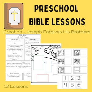 Preschool Bible Lessons: Creation to Joseph (curriculum) - Etsy