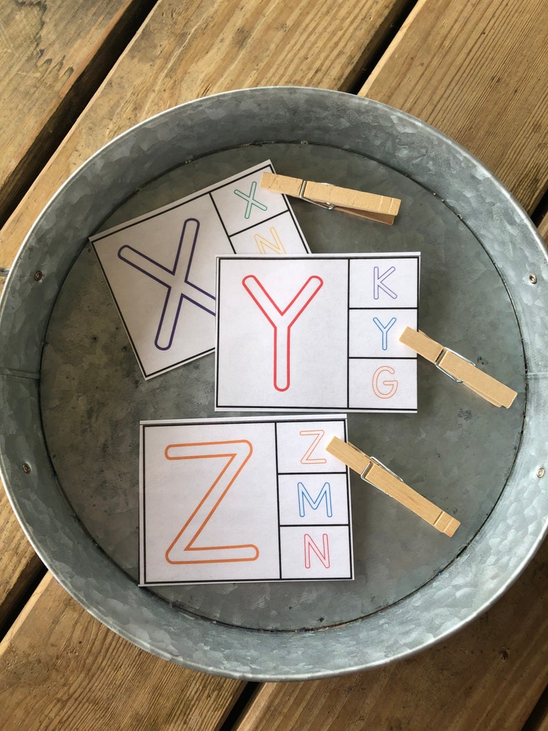 Alphabet Clip Cards - Alphabet Matching Cards - Tot School - Preschool ...