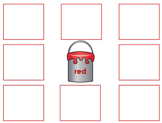 Color Matching Worksheet Busy Binder Page Preschool Tot School - Etsy