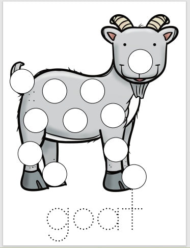 Farm Animal Dot Marker Worksheets - Etsy