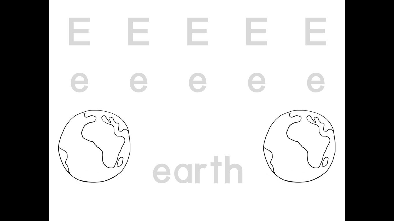 E - Letter of the Week E is for Earth Preschool Curriclum Tot School ...