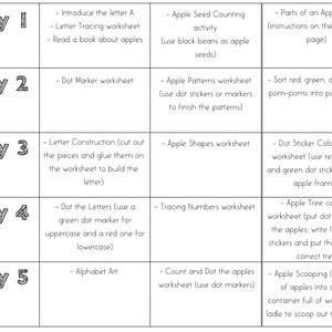A - Apple Letter of the Week Curriculum Tot School Preschool Curriculum ...