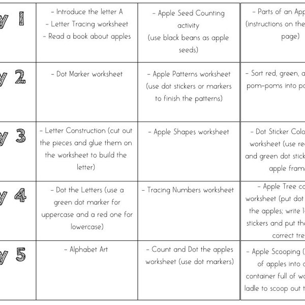 Preschool Curriculum - Etsy