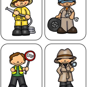 Community Helper Flashcards Tot School Curriculum Preschool - Etsy