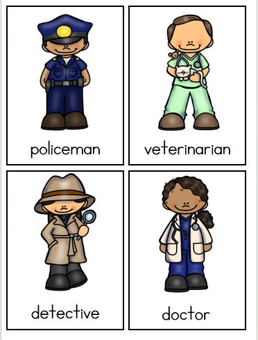 Community Helper Flashcards: Montessori Preschool Learning - Etsy