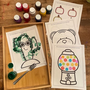 Preschool Fine Motor Journal Tracing Stickers Cutting Gluing Preschool ...