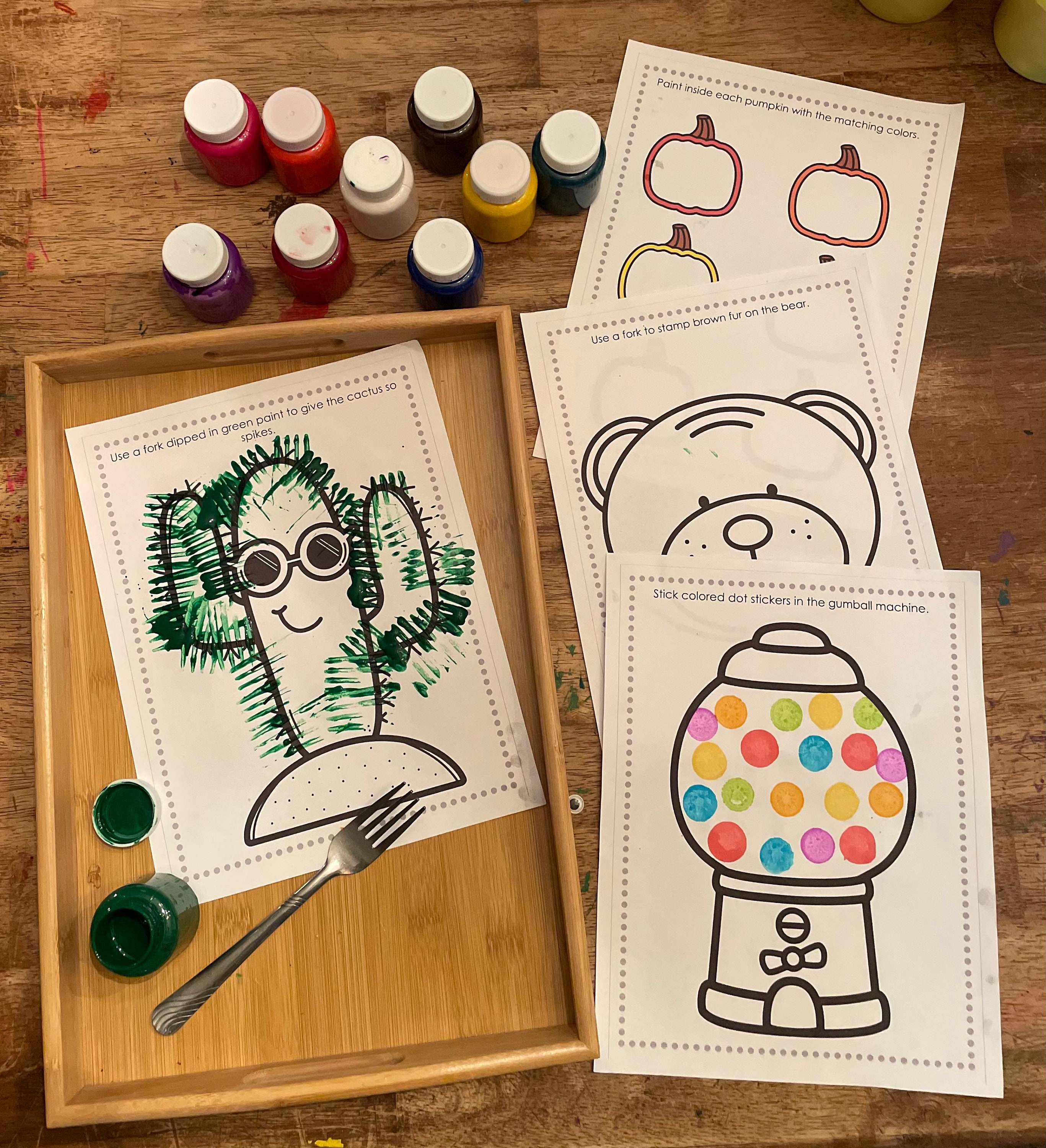 Preschool Fine Motor Journal Tracing Stickers Cutting Gluing Preschool ...