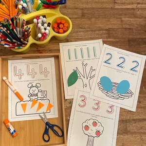Preschool Fine Motor Journal Tracing Stickers Cutting Gluing Preschool ...