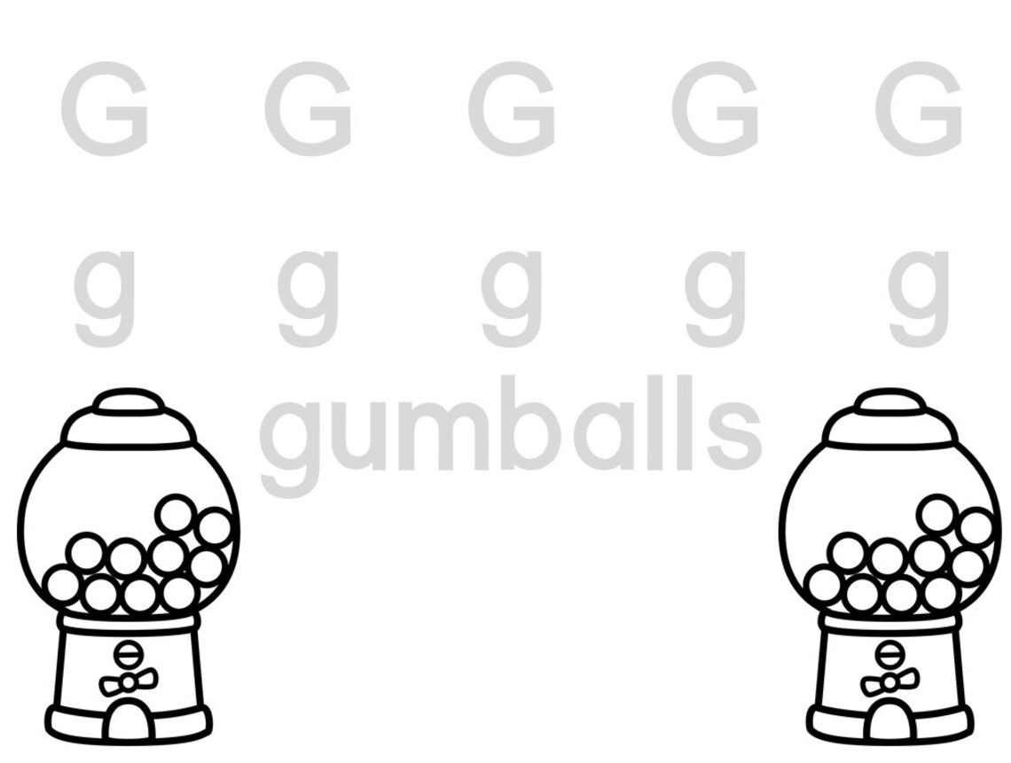 G Letter of the Week G is for Gumballs Preschool Tot School Alphabet ...