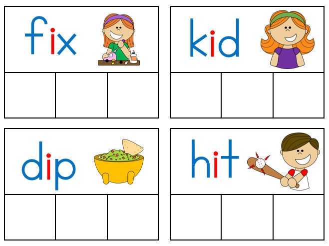 CVC Word Cards Montessori Moveable Alphabet Cards Kindergarten ...