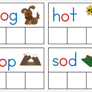 CVC Word Cards Montessori Moveable Alphabet Cards Kindergarten ...