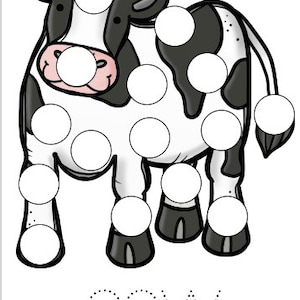 Farm Animal Dot Marker Worksheets - Etsy
