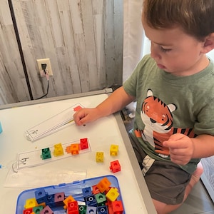 Linking Cube Counting Cards - Linking Cube Number Cards - Tot School ...