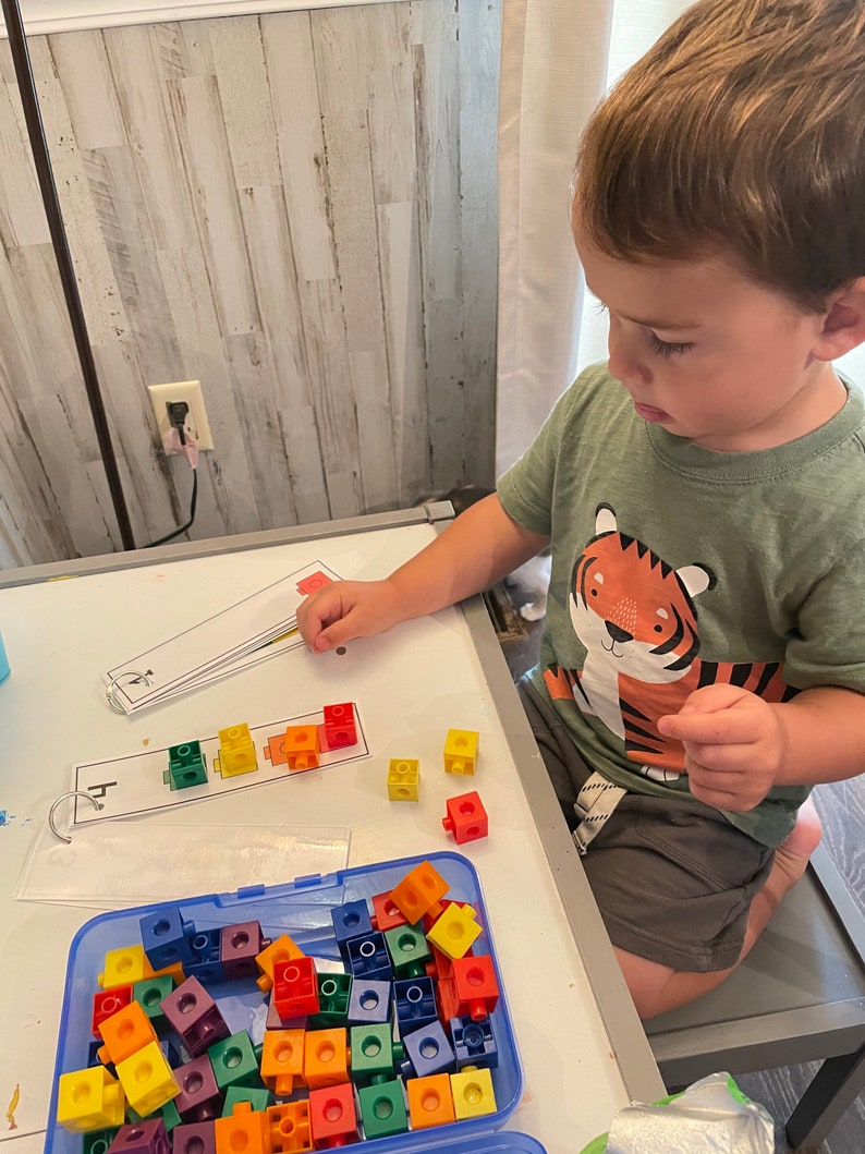 Linking Cube Counting Cards - Linking Cube Number Cards - Tot School ...