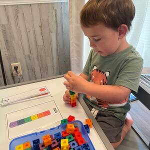 Linking Cube Counting Cards - Linking Cube Number Cards - Tot School ...