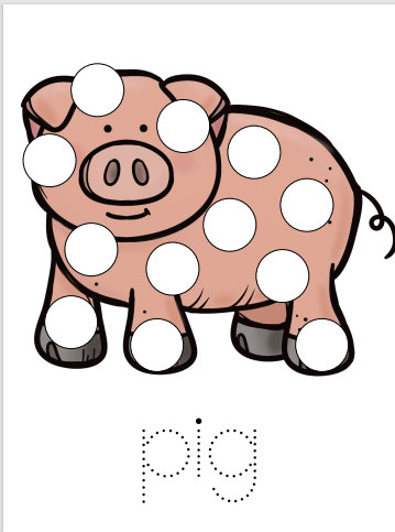 Farm Animal Dot Marker Worksheets - Etsy