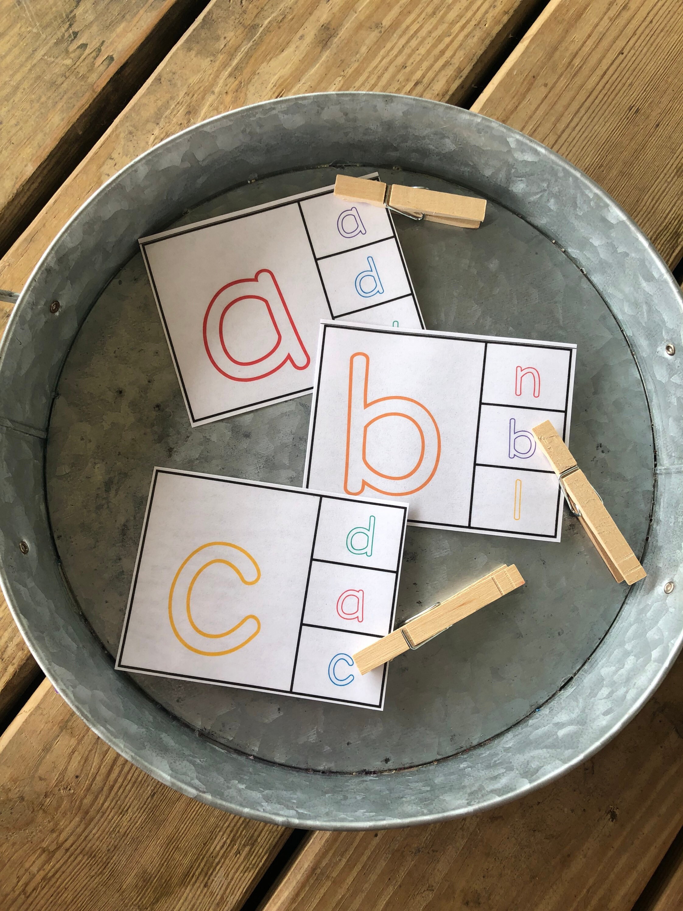Alphabet Clip Cards - Alphabet Matching Cards - Tot School - Preschool ...