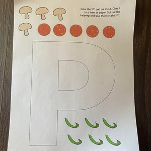 Pizza by Frank Asch Book Companion Letter P Letter of the | Etsy