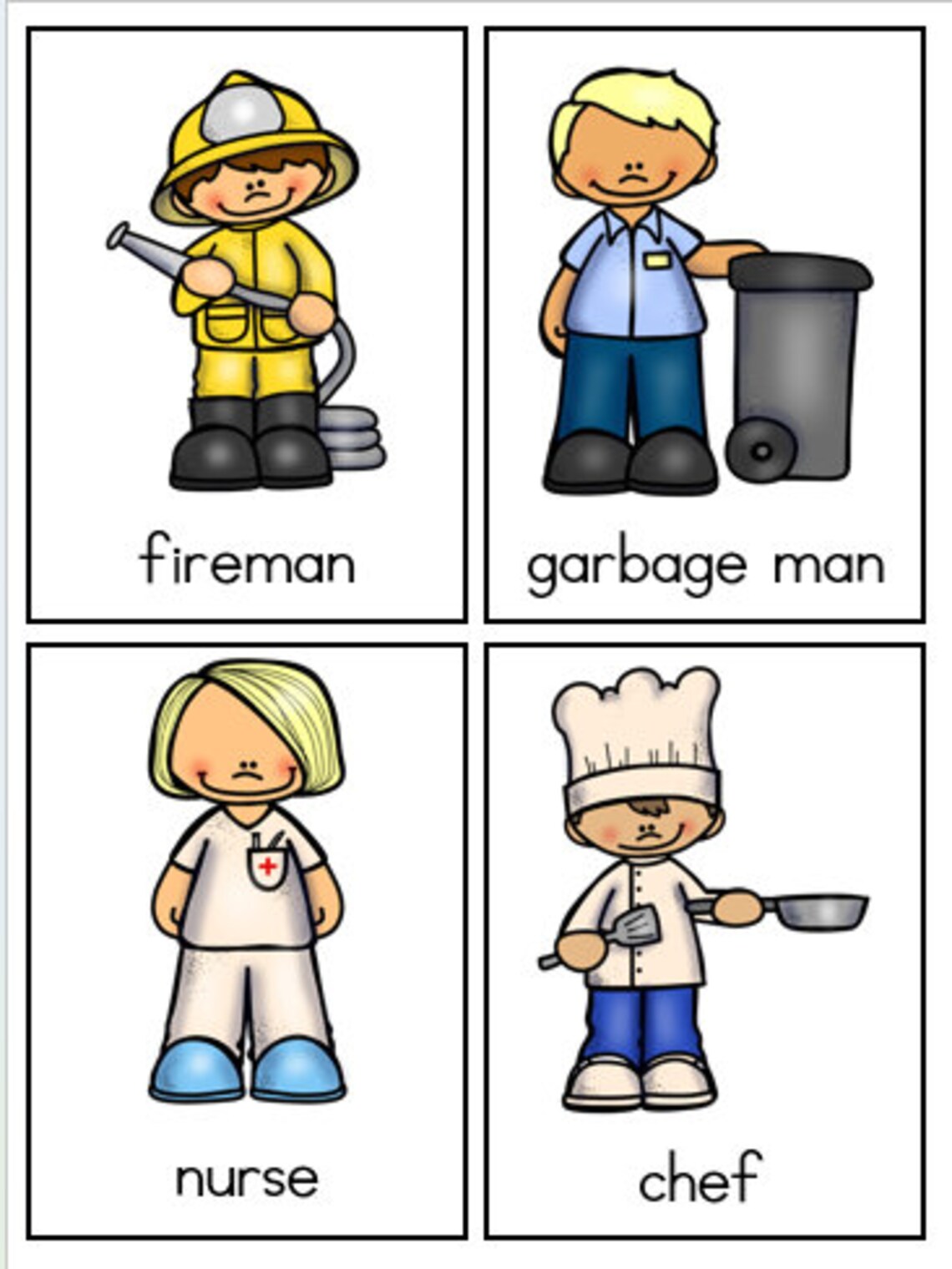 Community Helper Flashcards Tot School Curriculum Preschool Flashcards ...