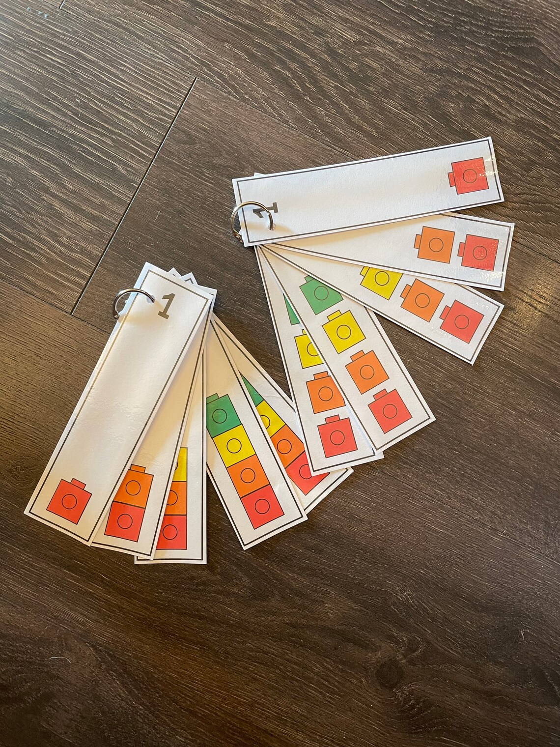 Linking Cube Counting Cards Linking Cube Number Cards Tot - Etsy