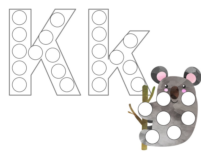 Animal Alphabet Dot Marker Worksheets Toddler School - Etsy