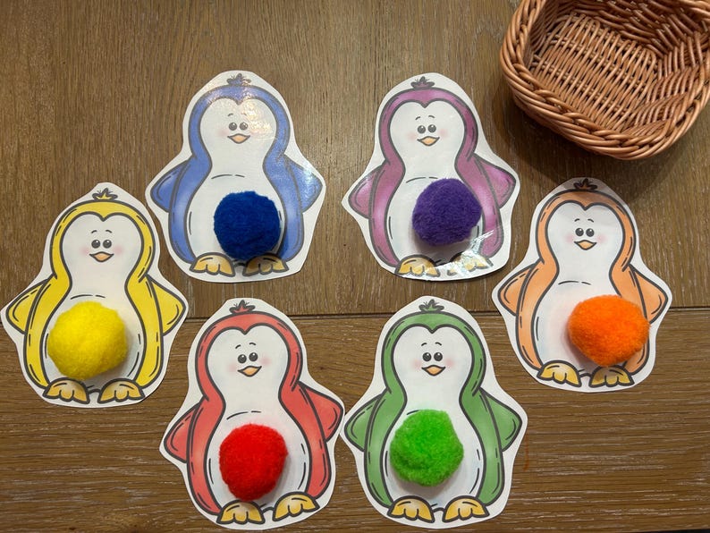 Penguin Color Matching Busy Bag Digital File - Etsy