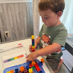 Linking Cube Counting Cards - Linking Cube Number Cards - Tot School ...