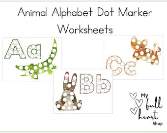 Alphabet Dot Marker Pages - Etsy
