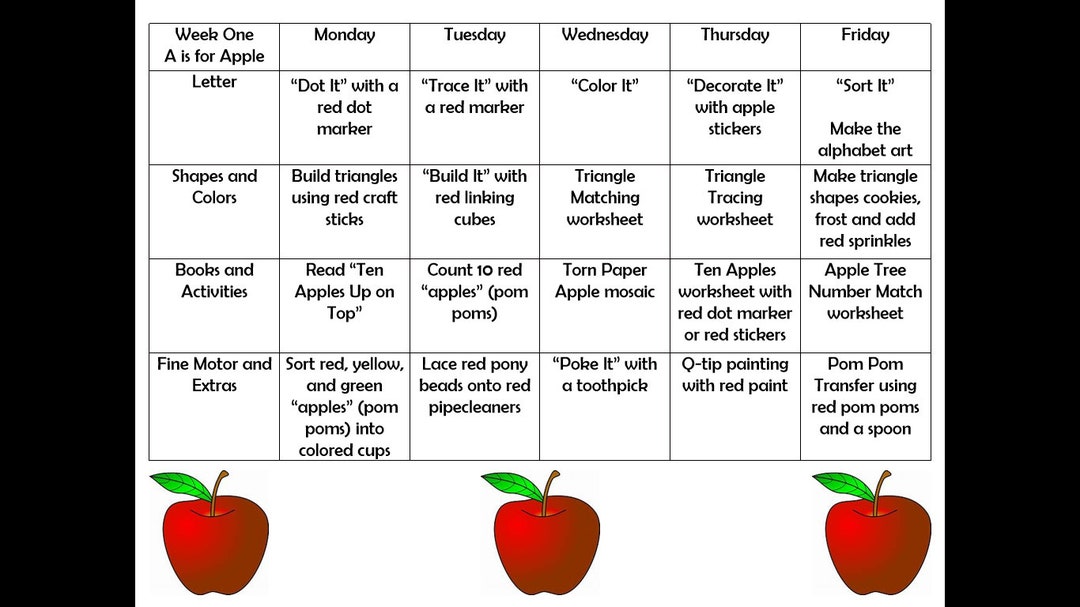 Letters A-F Toddler School Curriculum Bundle Tot School Curriculum ...