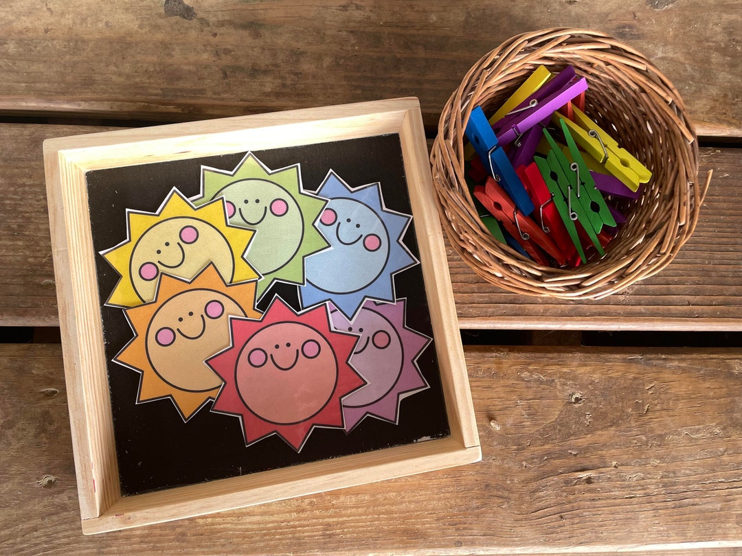 Sunshine Color Matching Clip Cards - Fine Motor - Color Matching ...