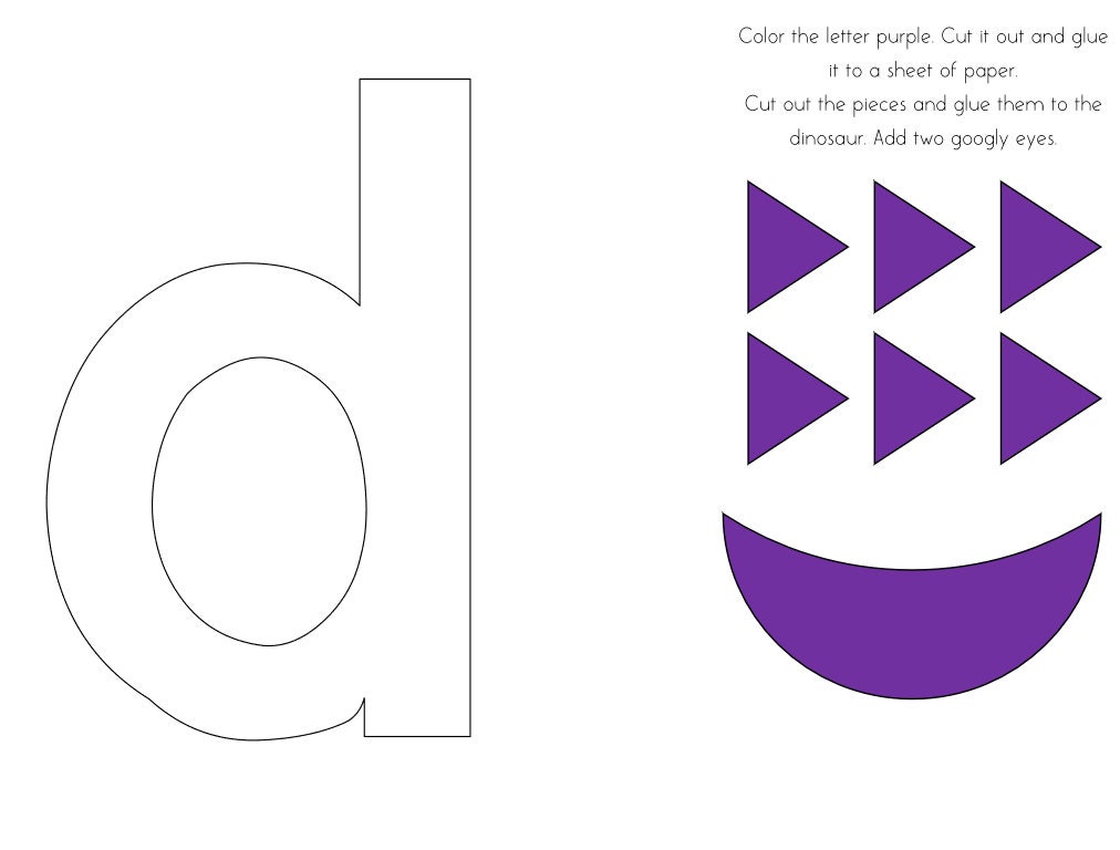 D - Letter of the Week D is for Dinosaur - Preschool Curriculum ...