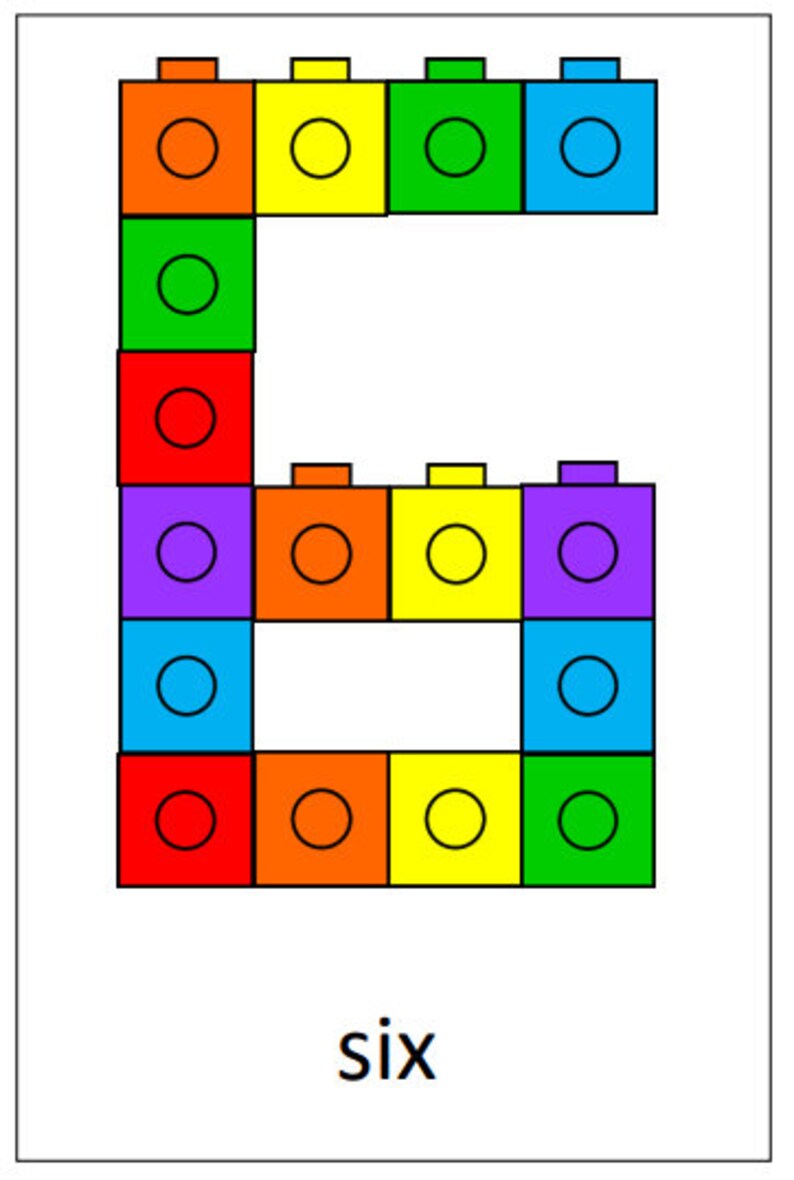 Linking Cube Counting Cards - Linking Cube Number Cards - Tot School ...