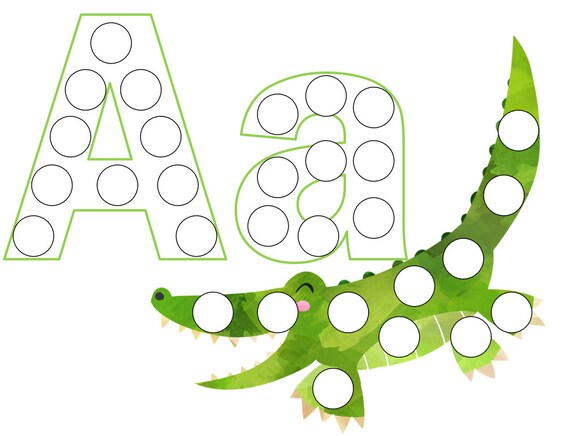 Animal Alphabet Dot Marker Worksheets Toddler School - Etsy