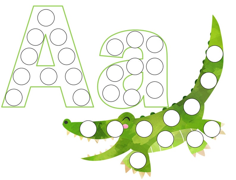 Animal Alphabet Dot Marker Worksheets Toddler School - Etsy