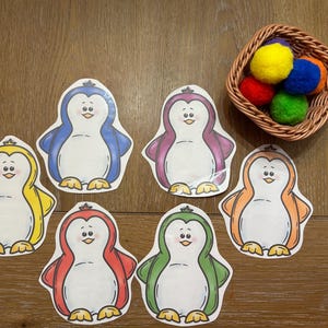 Penguin Color Matching Busy Bag Digital File - Etsy
