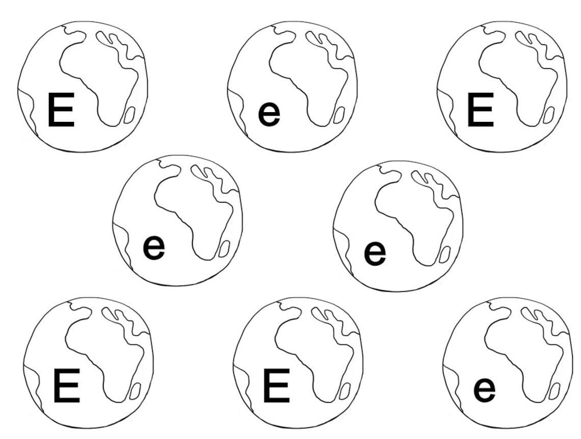E Letter of the Week E is for Earth Preschool Curriclum Tot - Etsy