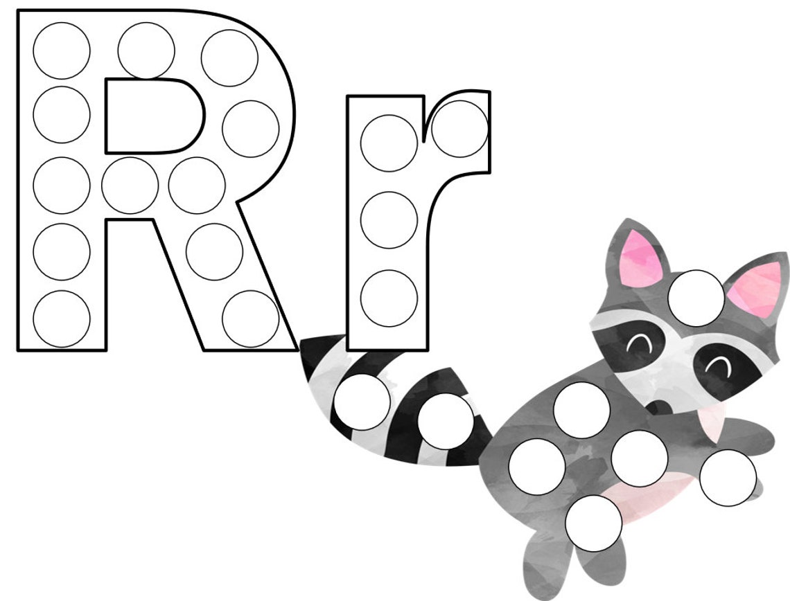 Animal Alphabet Dot Marker Worksheets Toddler School - Etsy