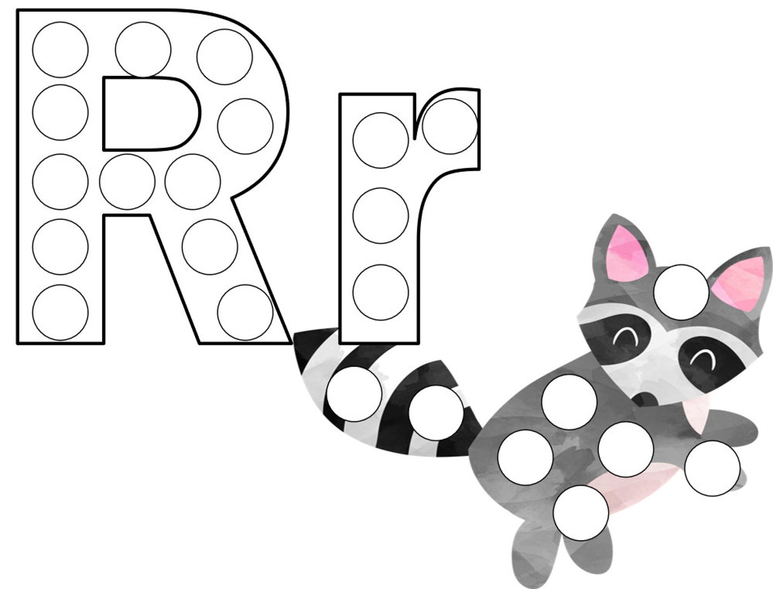 Animal Alphabet Dot Marker Worksheets Toddler School - Etsy