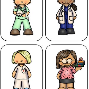 Community Helper Flashcards Tot School Curriculum Preschool - Etsy