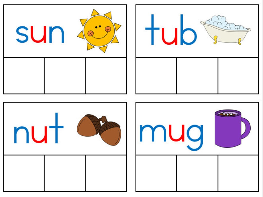 CVC Word Cards Montessori Moveable Alphabet Cards Kindergarten ...