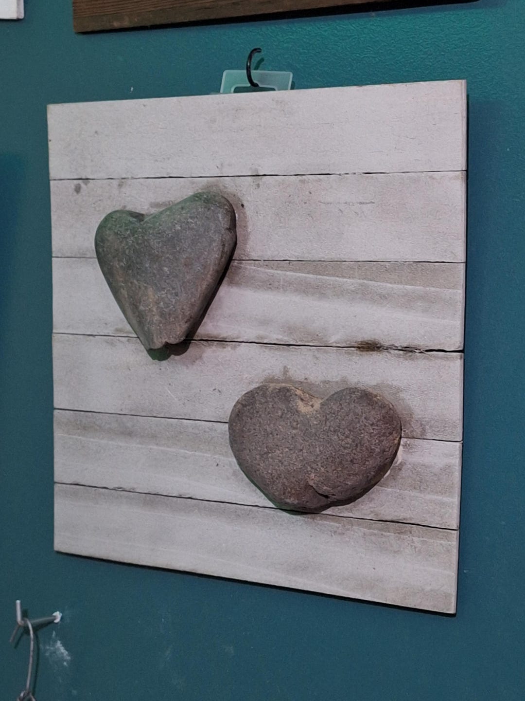 Double Stone Heart - Etsy