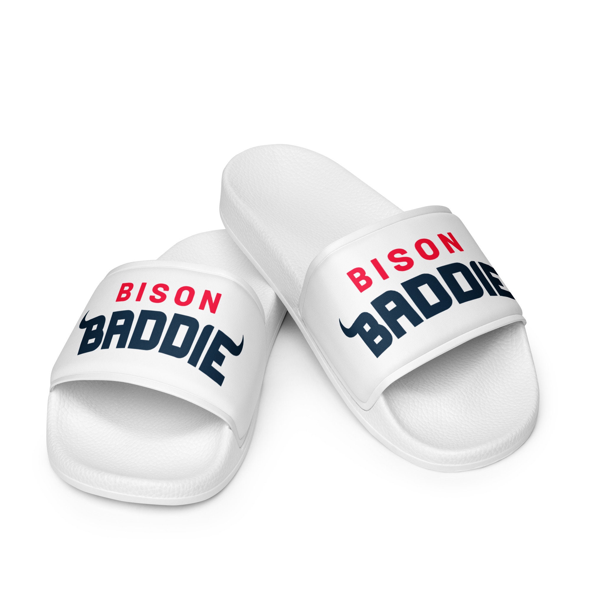Bison Baddie Unisex Slides | Shower Shoes, Comfy Slippers, College ...