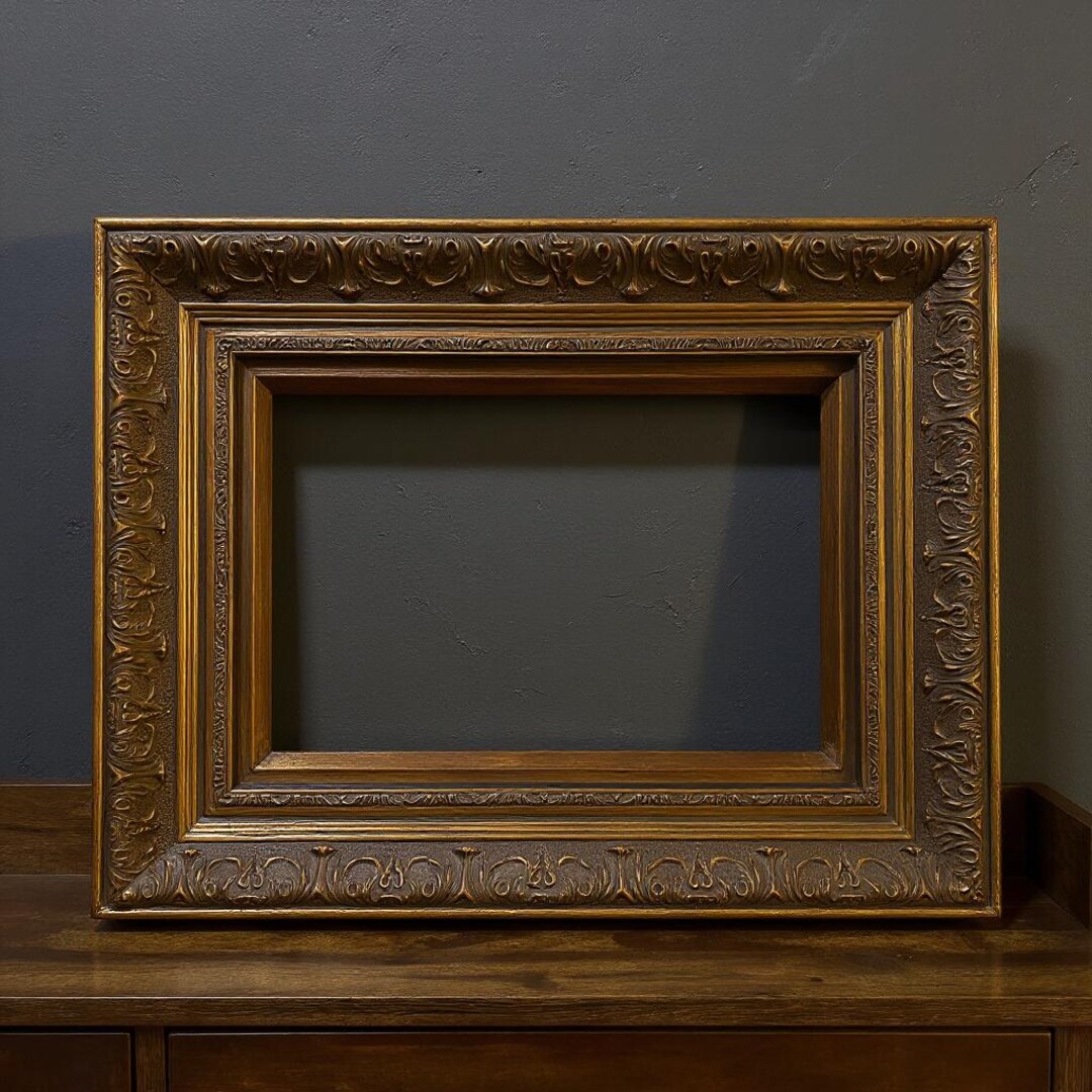 Baroque Wood Frame, Vintage Gilded Gold (12x16 Opening, No Glass) - Etsy