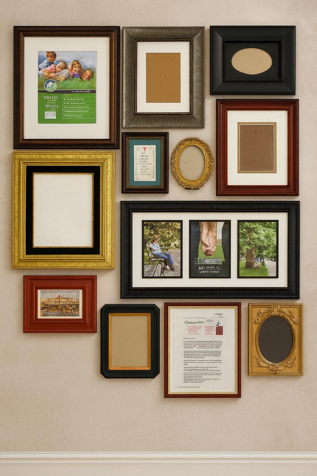 Mixed Vintage Frames | Curated Gallery Wall Set | Ornate Gold Frames ...