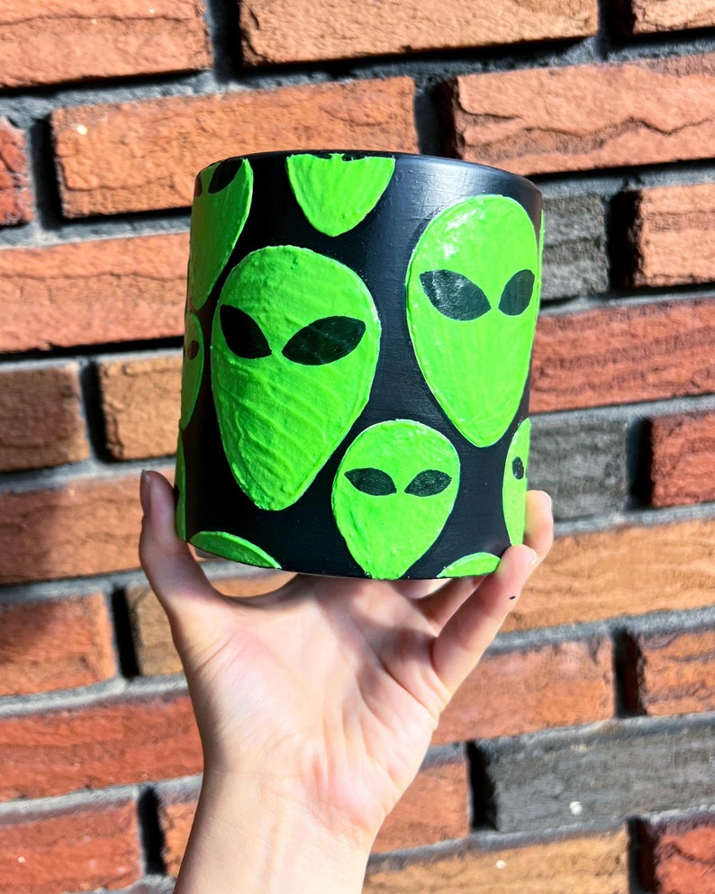 Large Alien Pot GLOW in THE DARK Galaxy Plant Garden Botanical ...