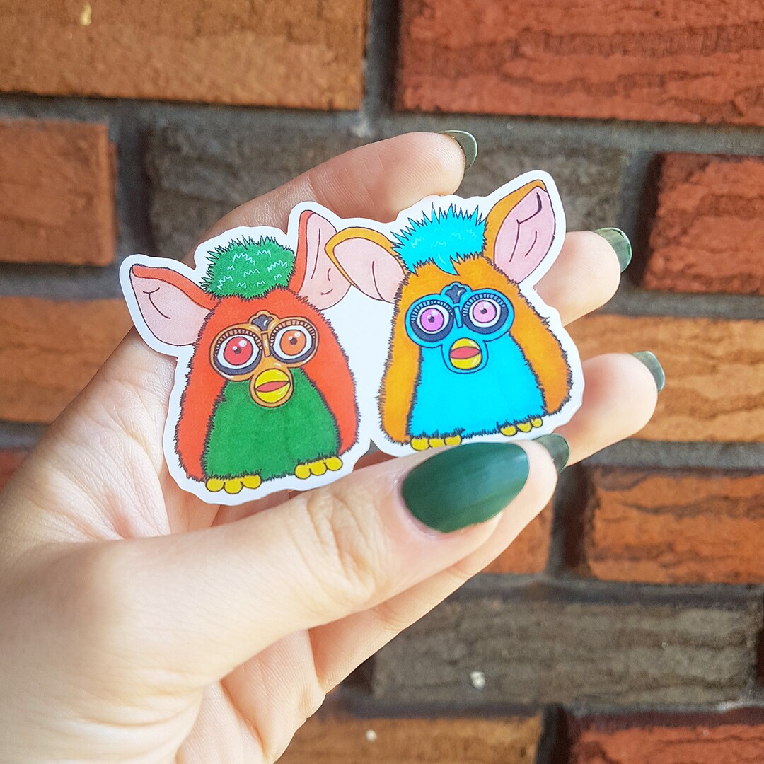 Sticker Furbys 90s Nostalgic Vintage Kids Toys Furby Scary Cute Old ...