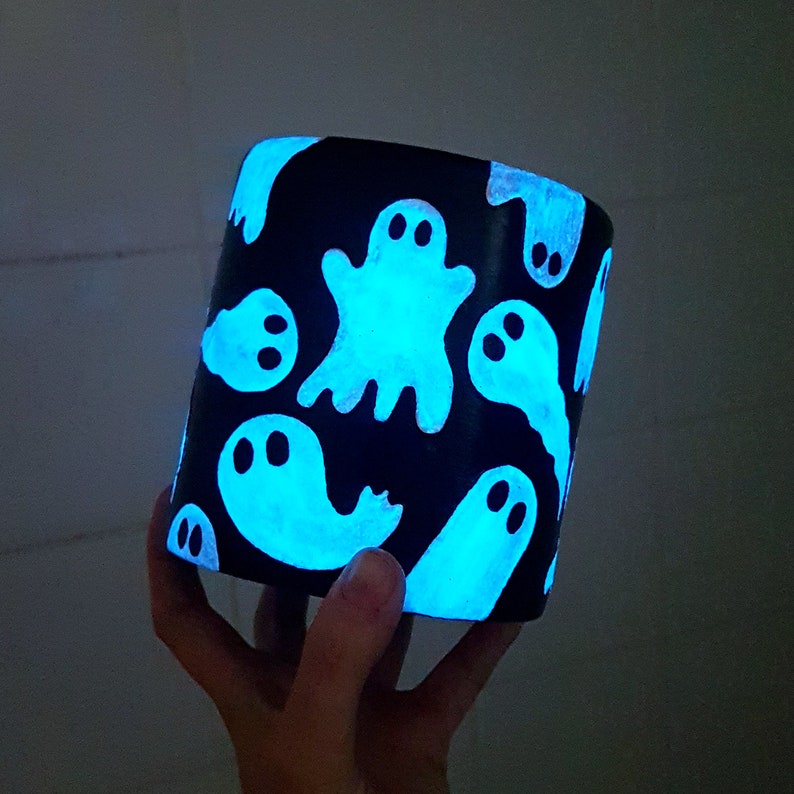 Big Spooky Ghost Pot Planter Plants Glow in the Dark Halloween ...